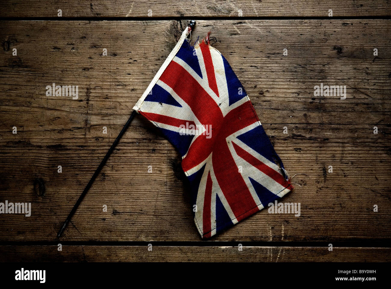 Union Jack on Wood Stock Photo - Alamy