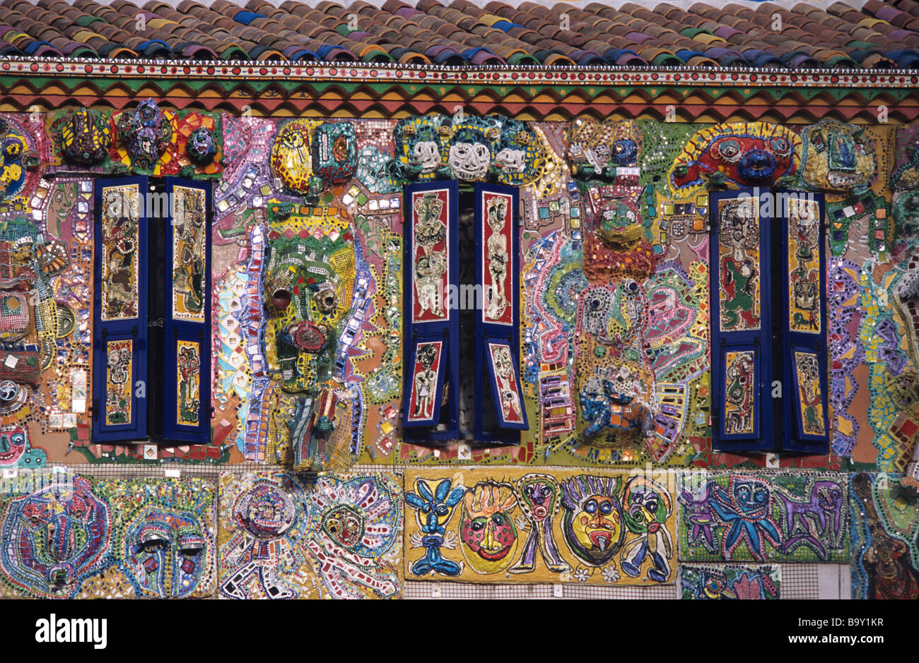 Painted Shutters & Facade of Artist Danielle Jacqui House, Unusual ...