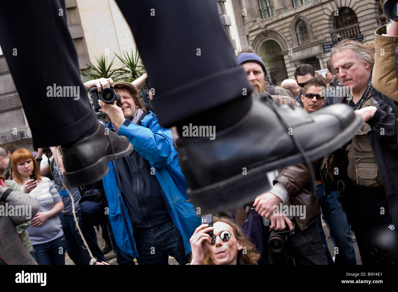 Bank protest of england hanging hi-res stock photography and images - Alamy