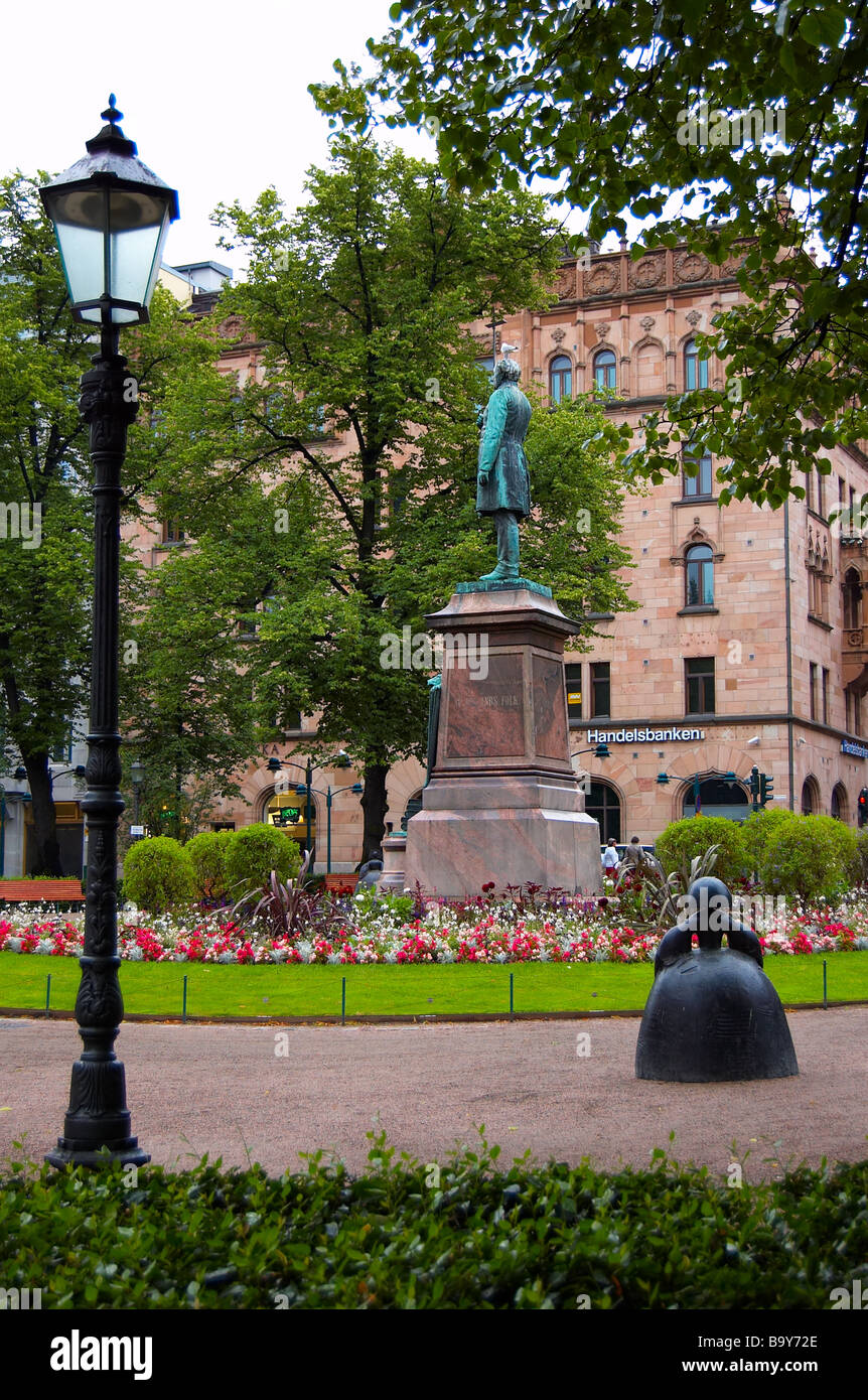Statue in Helsinki park, Finland Stock Photo - Alamy