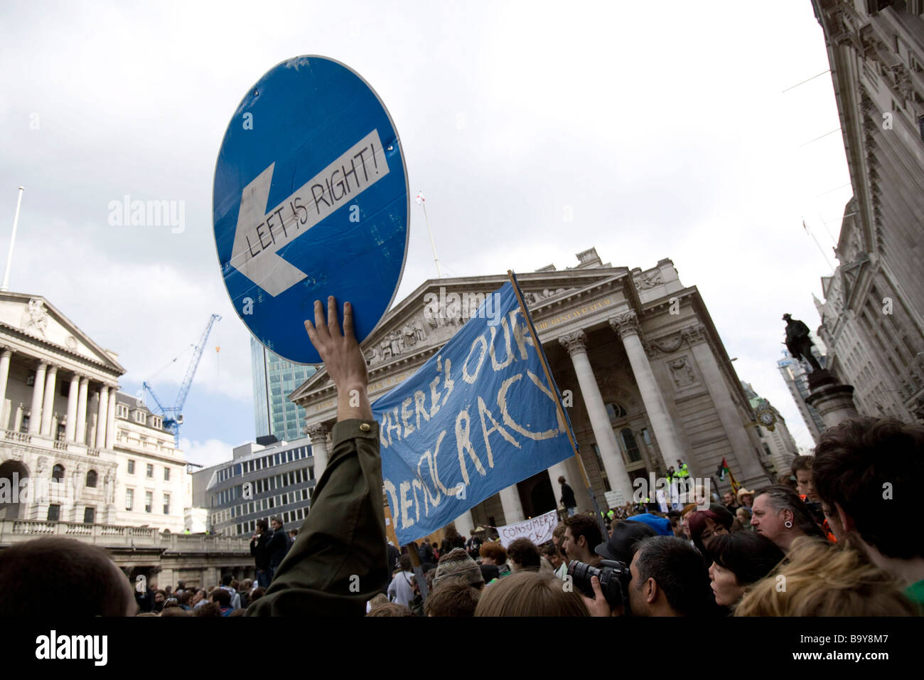 Anti capitalist sign banner hi-res stock photography and images - Alamy