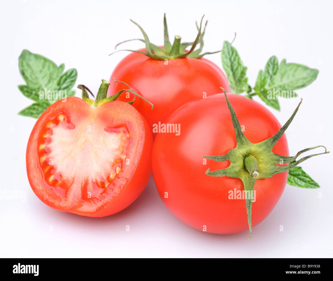 Tomatoes object on a white background Stock Photo - Alamy