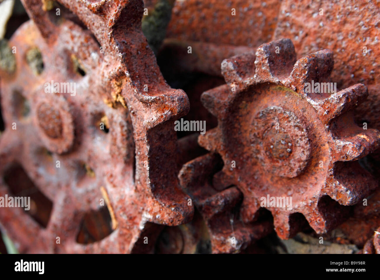 Historical rusty accessories closeup nobody hi-res Stock Photo - Alamy