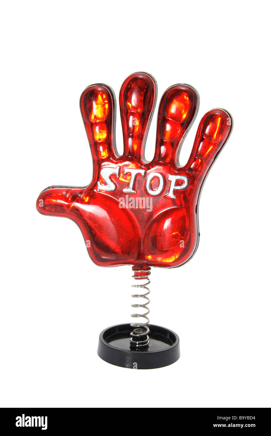 Toy Hand on Coil Stock Photo - Alamy