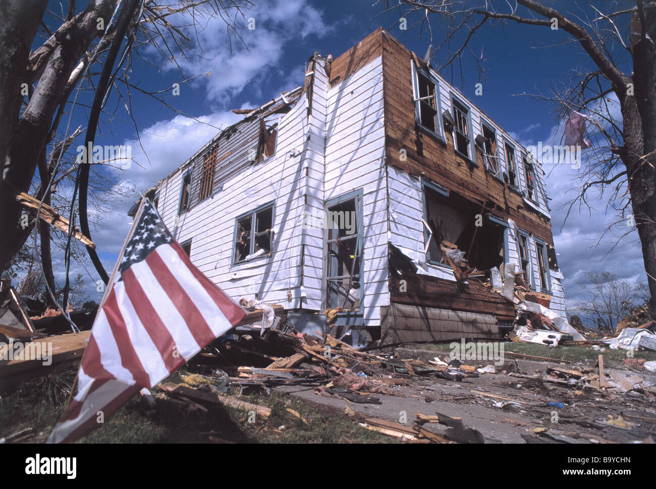 Wind damaged building hi-res stock photography and images - Alamy