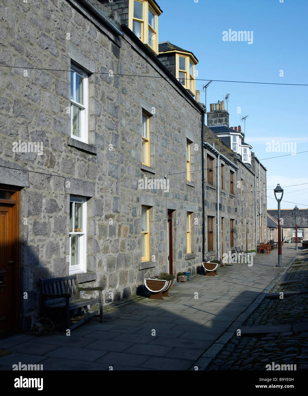 The old village of Footdee (Fittie) by the Harbour Entrance, Aberdeen ...