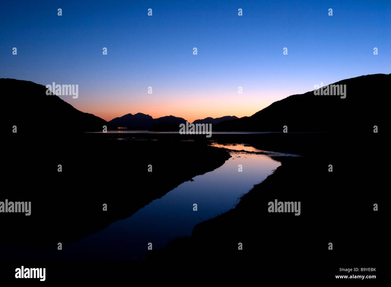 Deep Blue Sunset Stock Photo - Alamy