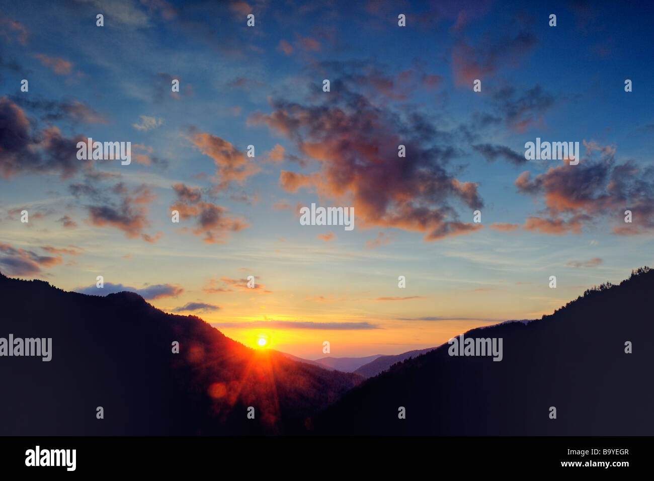 Sunset from Morton s Overlook in Great Smoky Mountains National Park ...