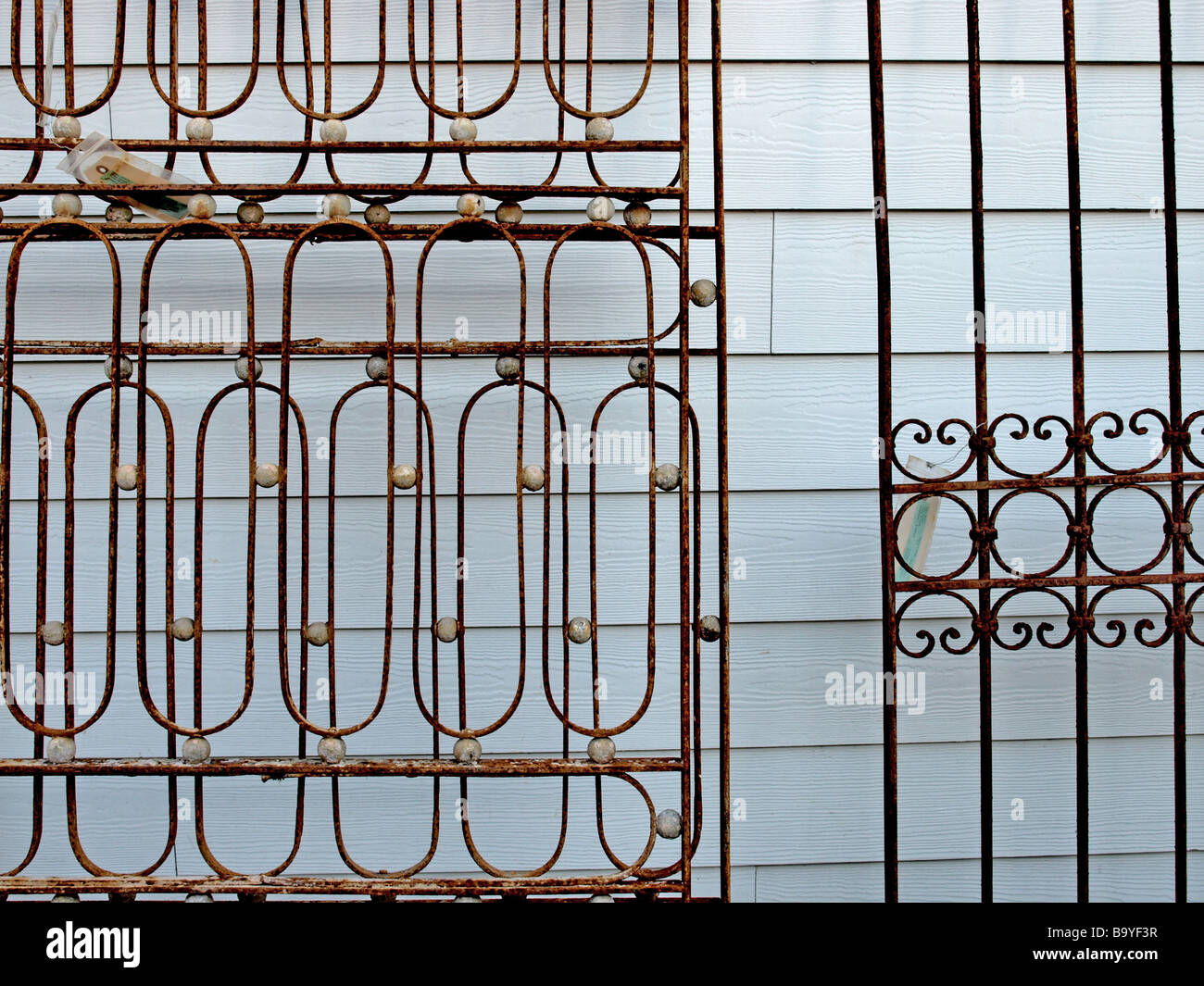 fence geometry with two metal ornate fence pieces next to each other ...