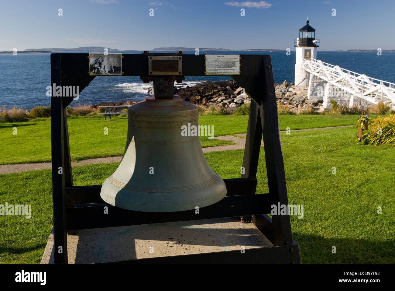 The bell at the marshall Point Lighthouse in Maine Stock Photo - Alamy