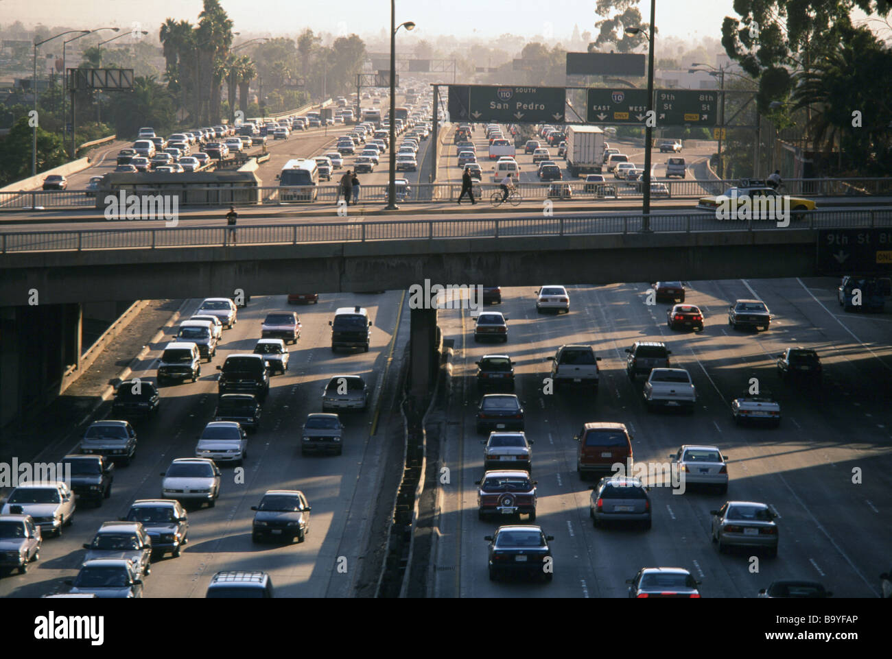 Busy expressways with traffic,Los Angeles Stock Photo - Alamy