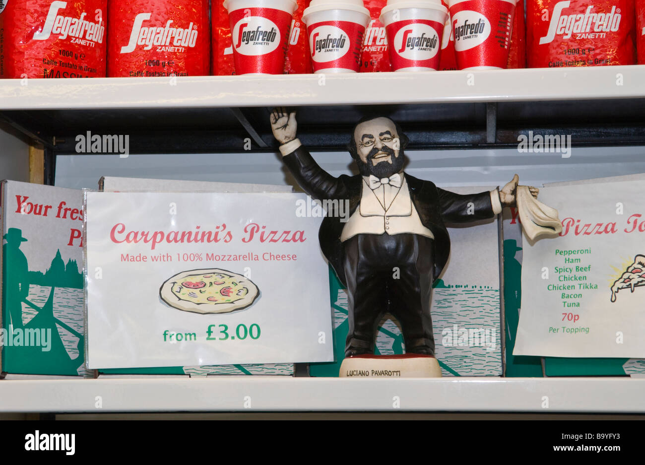 Display shelf with Luciano Pavarotti Grogg in Carpaninis Cardiff Arms ...