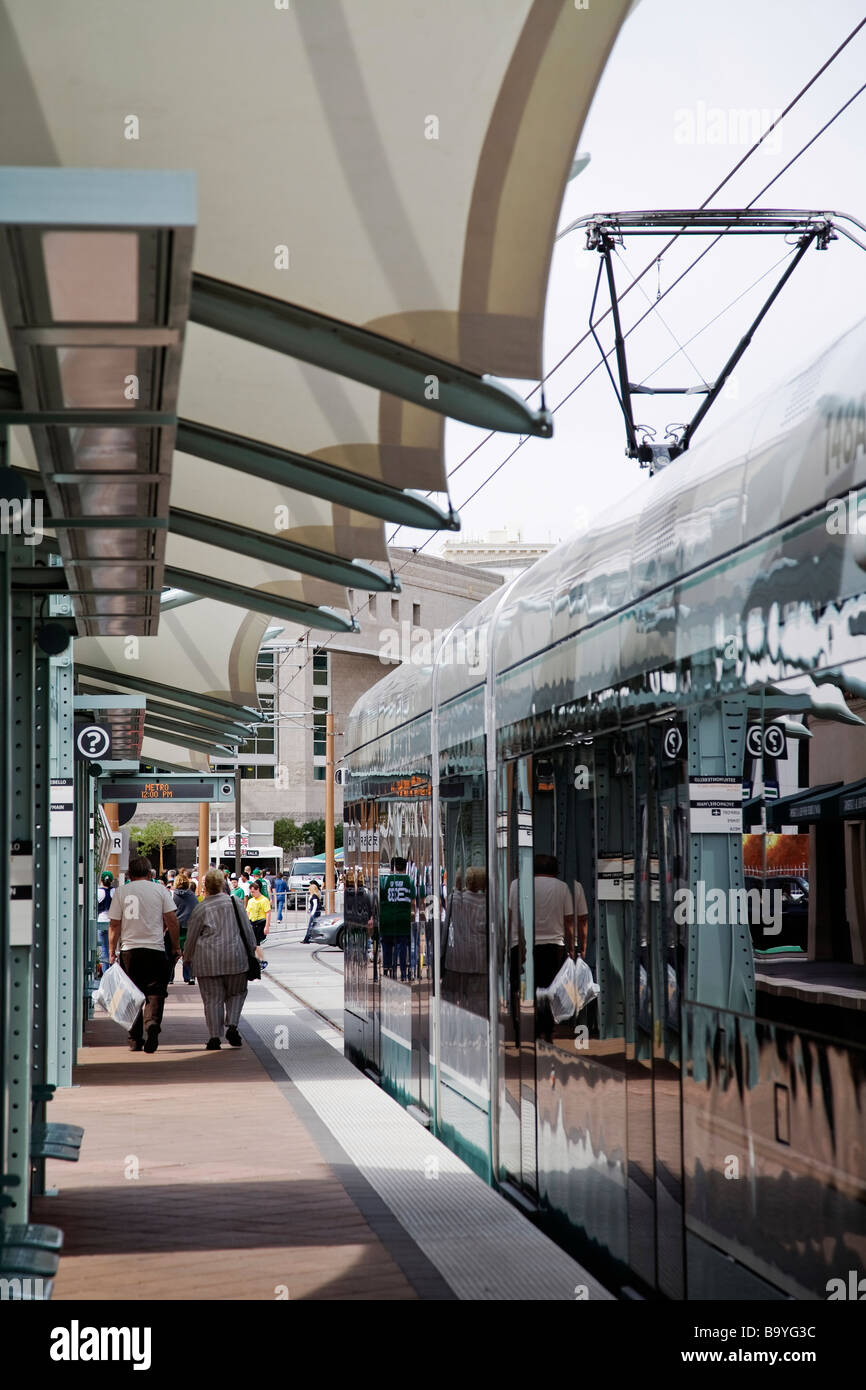 phoenix arizona metro light rail usa Stock Photo - Alamy