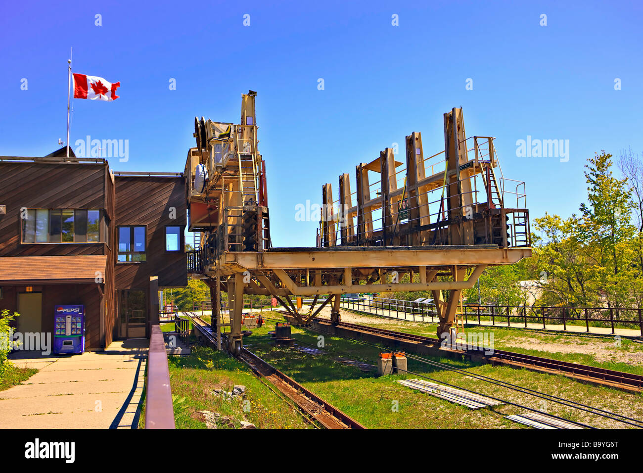 New Marine Railway (built in 1977) at Lock 44,Big Chute Marine Railway ...