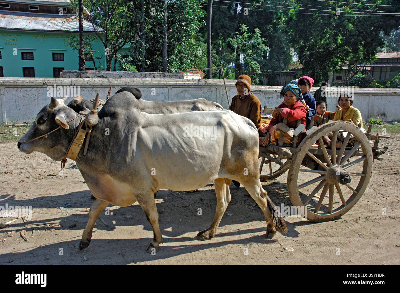 Oxcart at Mandalay Burma Myanmar Stock Photo - Alamy