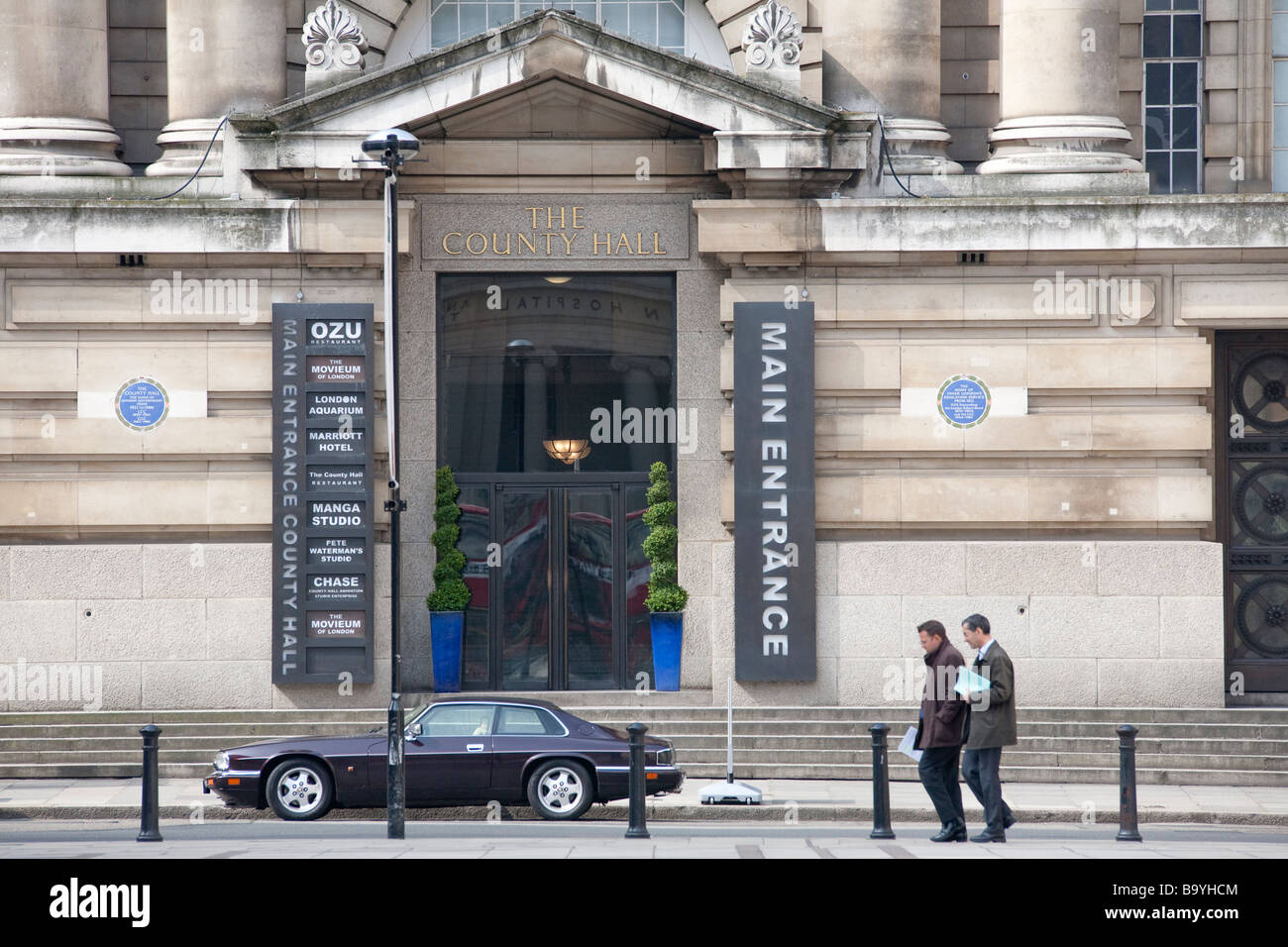 The main entrance to the County Hall in London Stock Photo - Alamy
