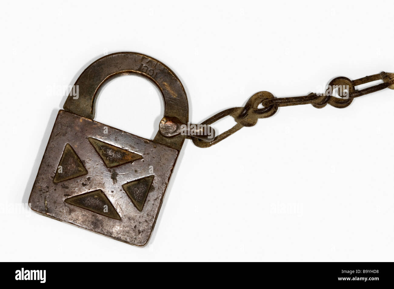 A lock pulled by a chain Stock Photo - Alamy