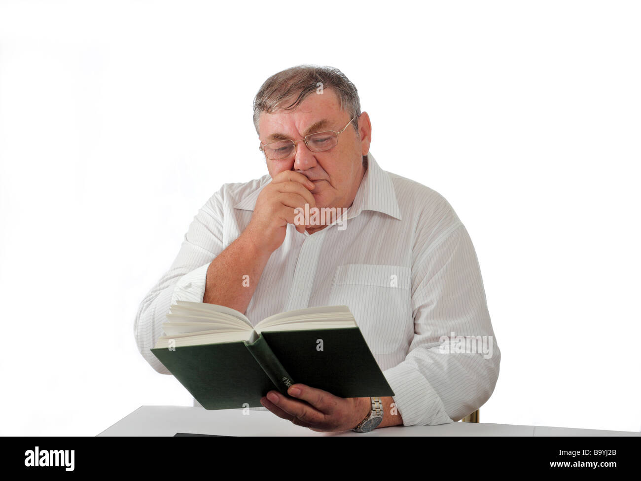 Happy man reading book hi-res stock photography and images - Alamy