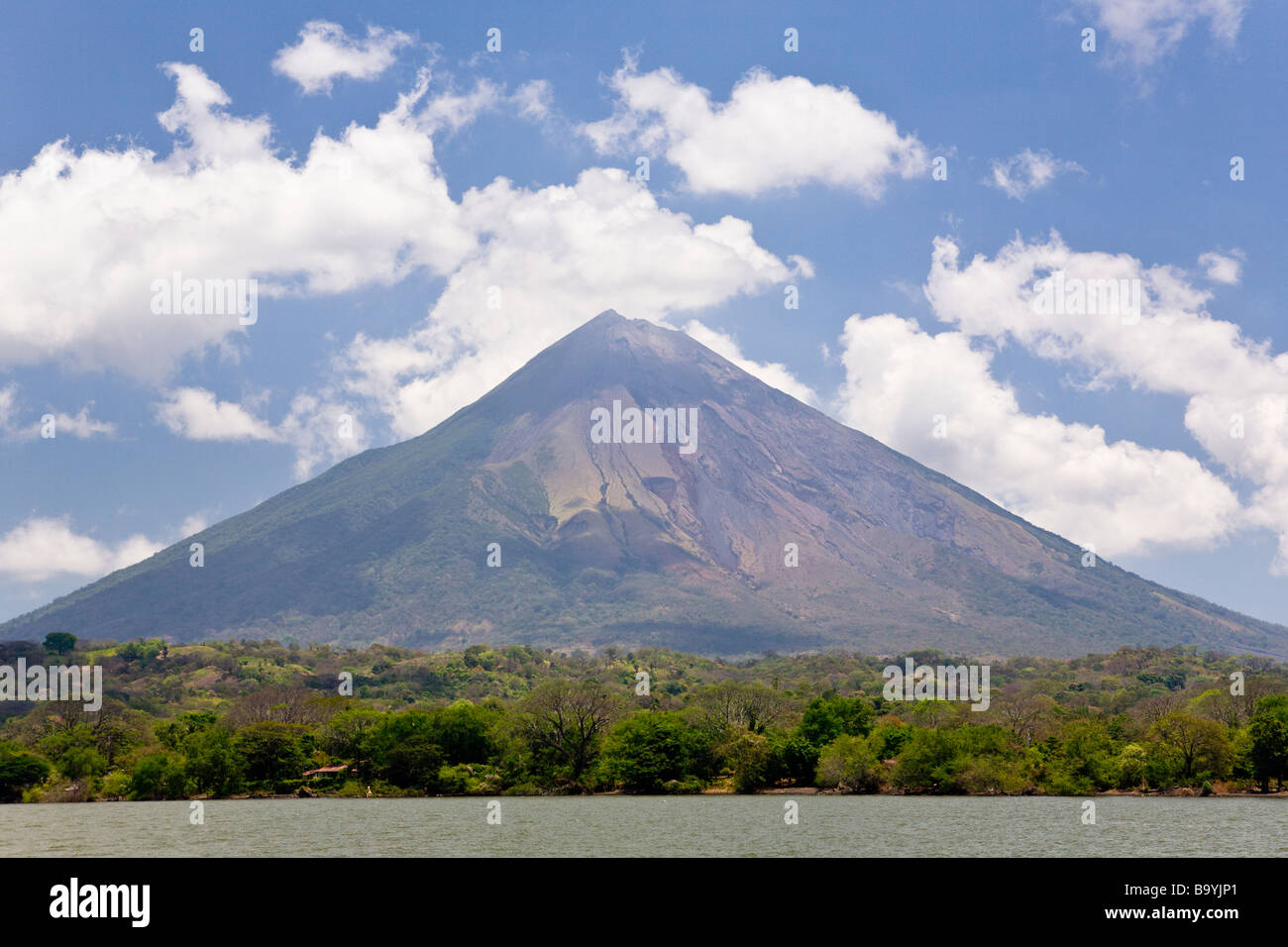 Volcano Concepcion on Ometepe Island seen from Lake Nicaragua Stock ...