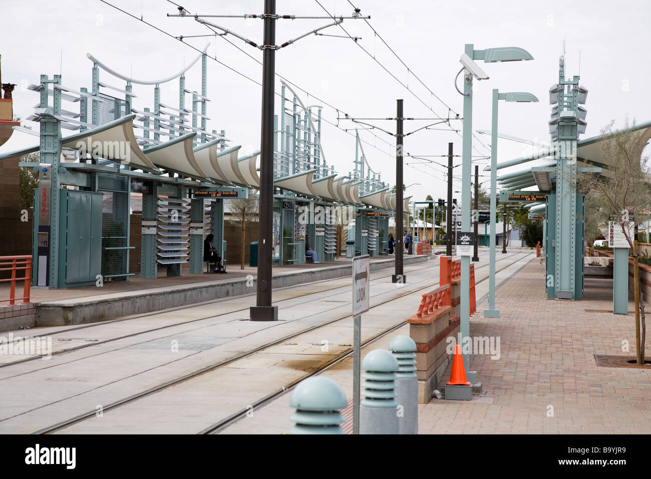phoenix arizona metro light rail usa Stock Photo - Alamy