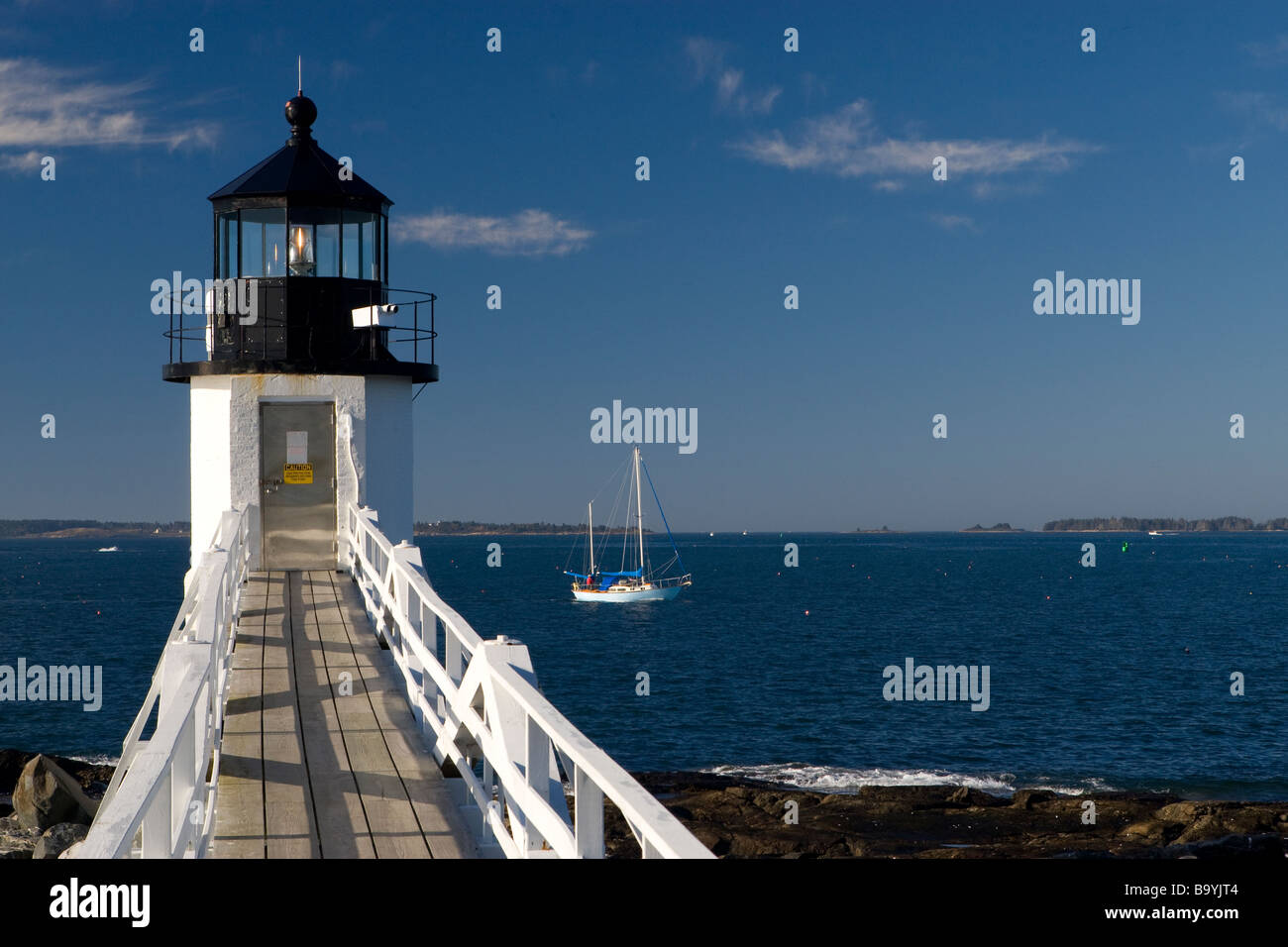 The Marshall Point Lighthouse in Maine Stock Photo - Alamy