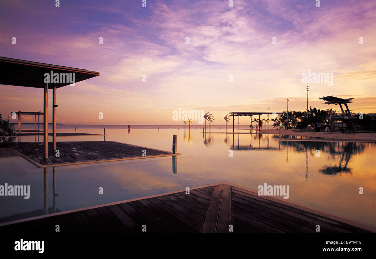 Cairns esplanade public swimming lagoon Queensland Australia Stock ...