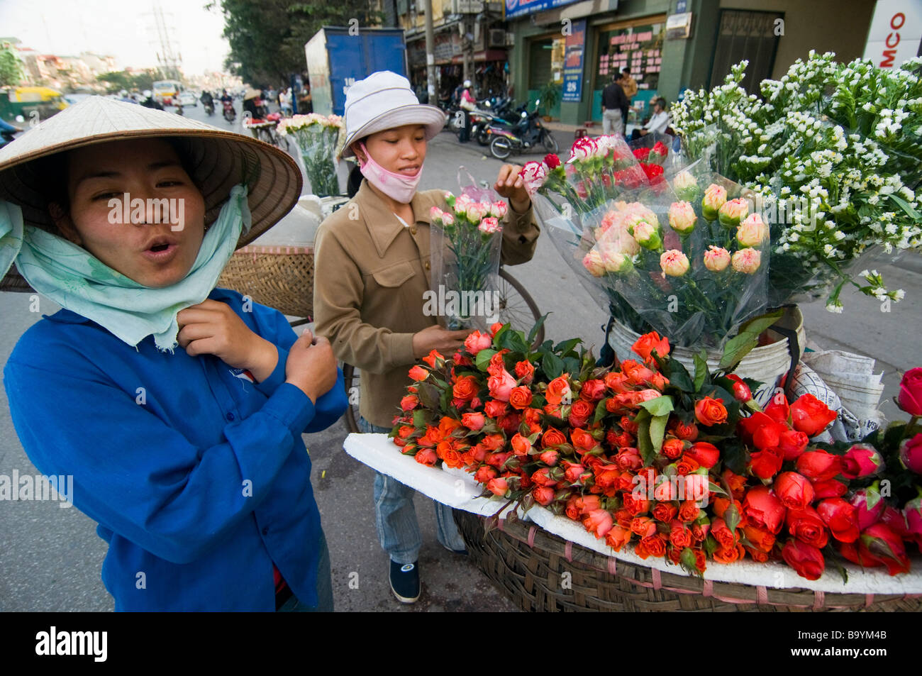 bicycle flower vendor in Hanoi Vietnam Stock Photo - Alamy bicycle flower vendor in Hanoi Vietnam Stock Photo - Alamy