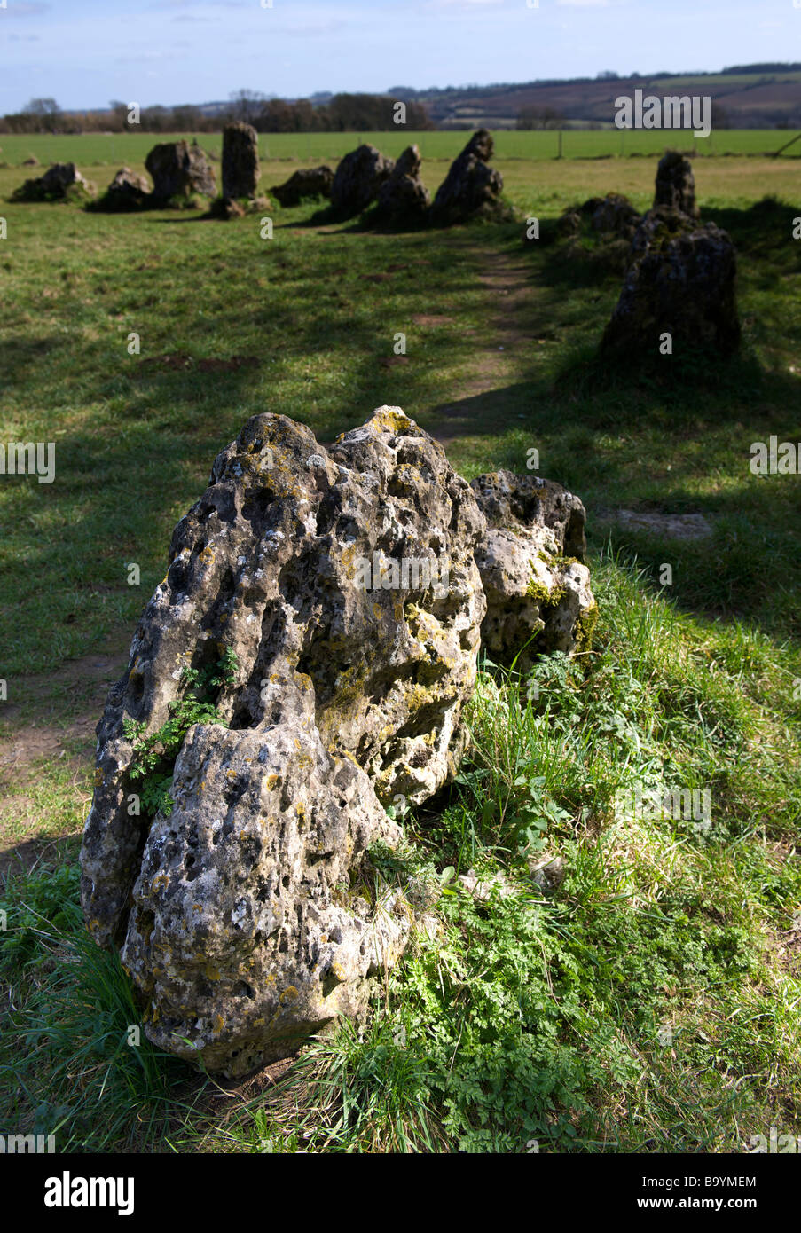 The Rollright Stones, Long Compton, Cotswolds, England, UK Stock Photo ...