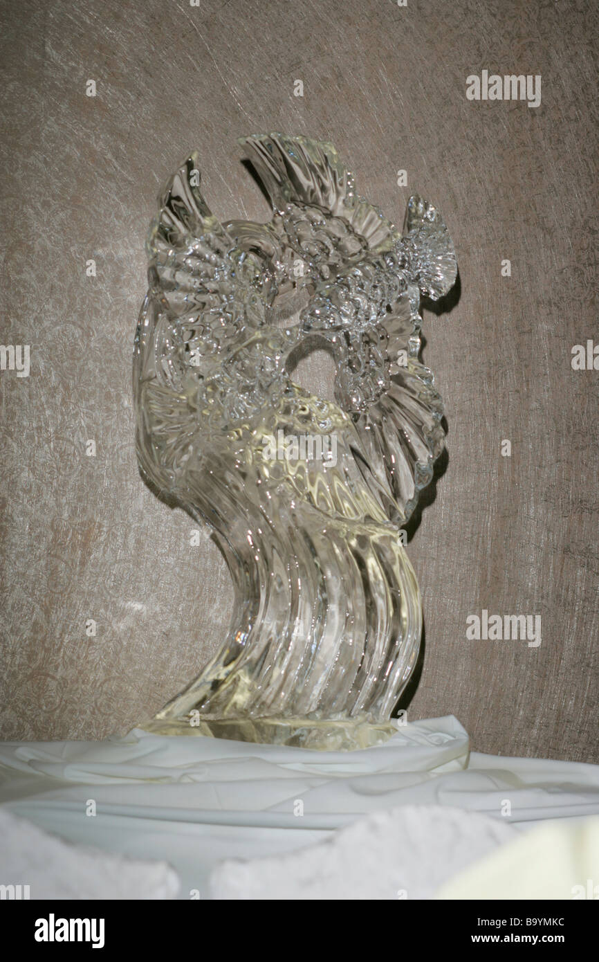 A beautifully carved ice sculpture Stock Photo - Alamy