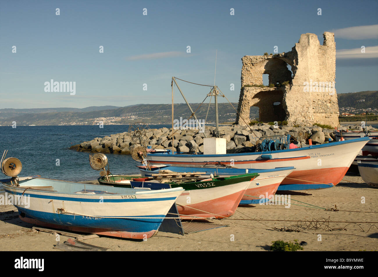 the Beach Briatico Calabria Italy Torre Saracena Stock Photo - Alamy