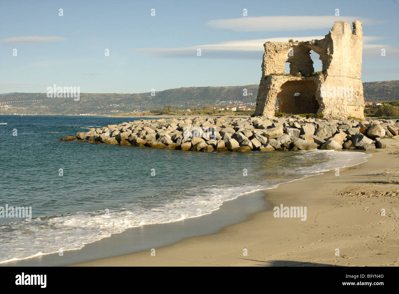 the beach Briatico Calabria Italy Torre Saracena Stock Photo - Alamy