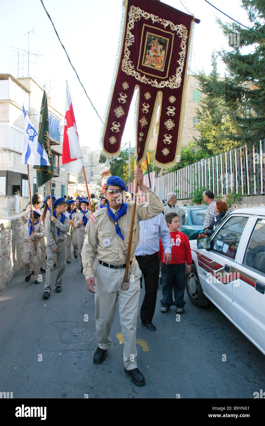 A scout troop parade Stock Photo - Alamy