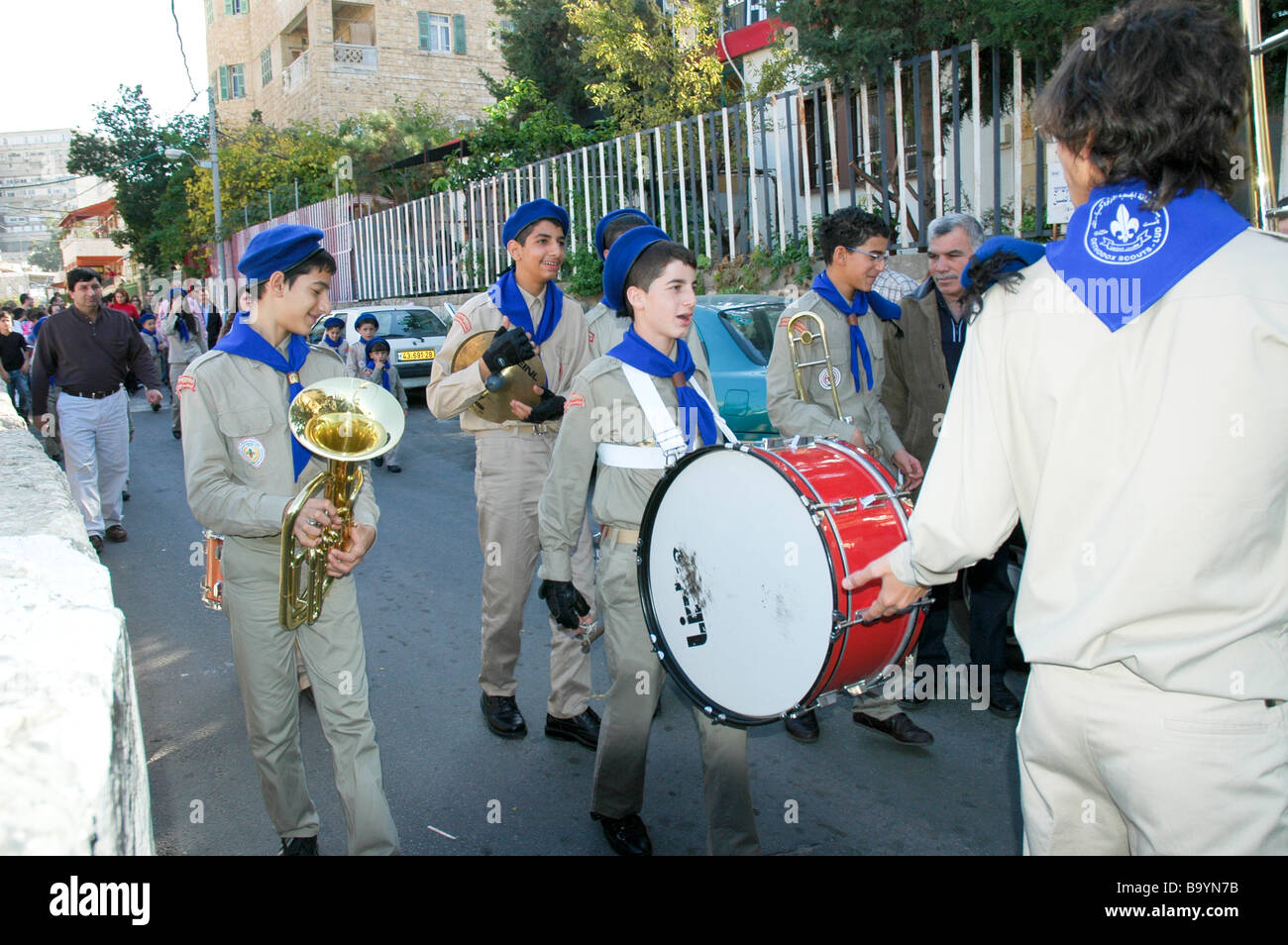 A scout troop parade Stock Photo - Alamy