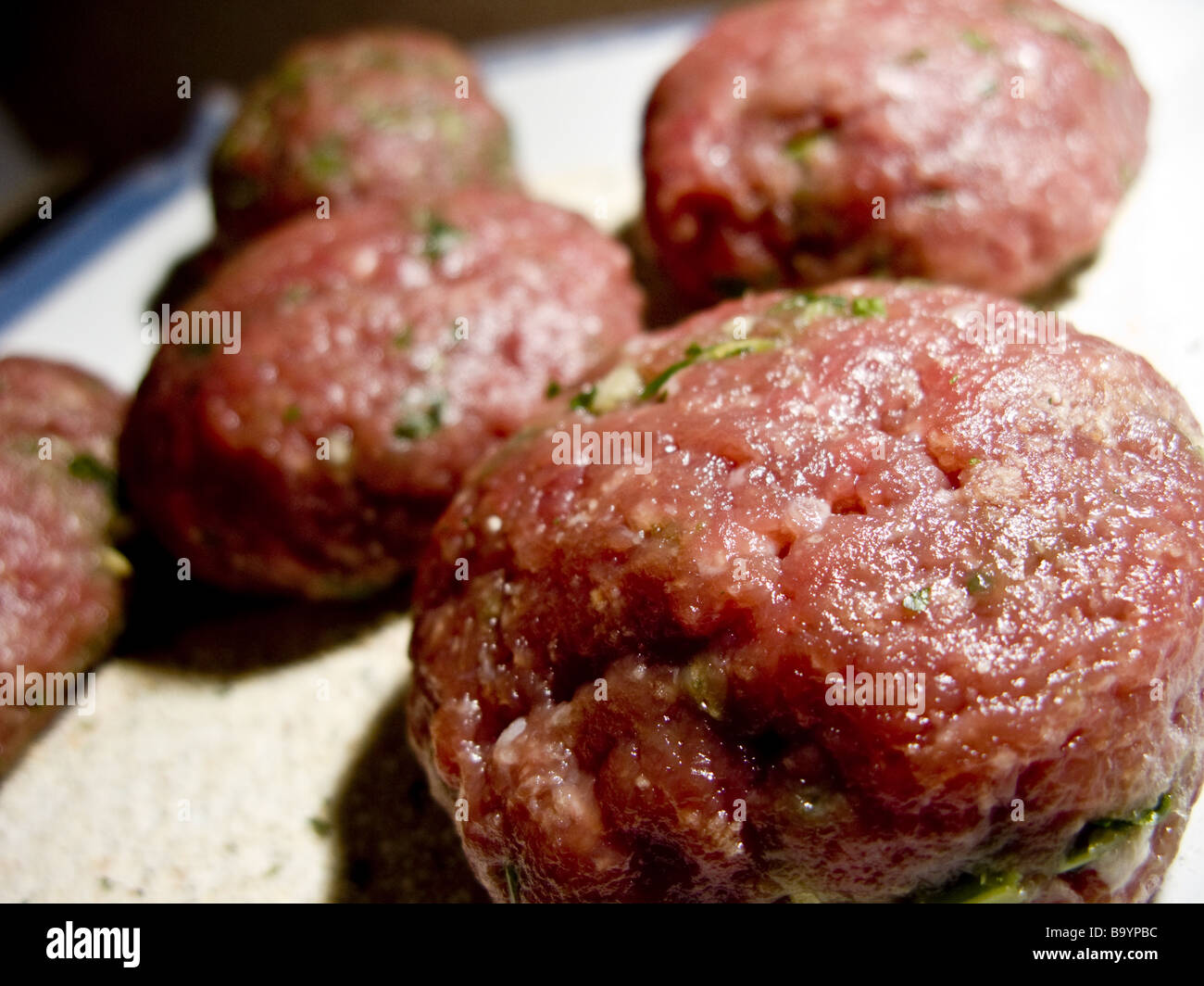 raw meat hamburger Stock Photo - Alamy