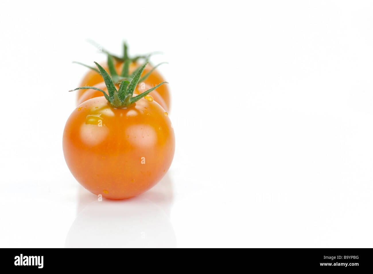 Cherry Truss Tomatoes isolated against a white background Stock Photo ...
