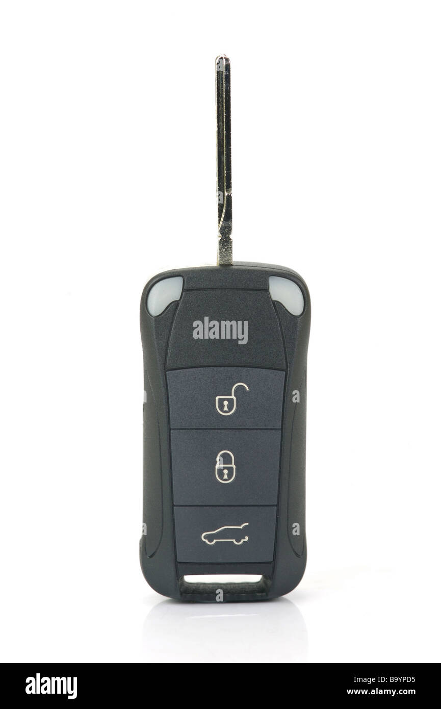 Modern car key isolated against a white background Stock Photo - Alamy