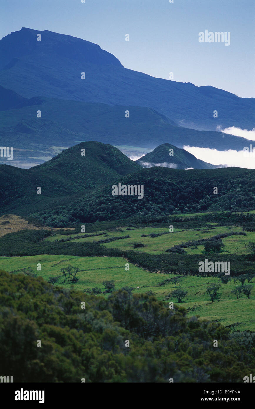 Mountain landscape on Reunion island in Africa Stock Photo - Alamy