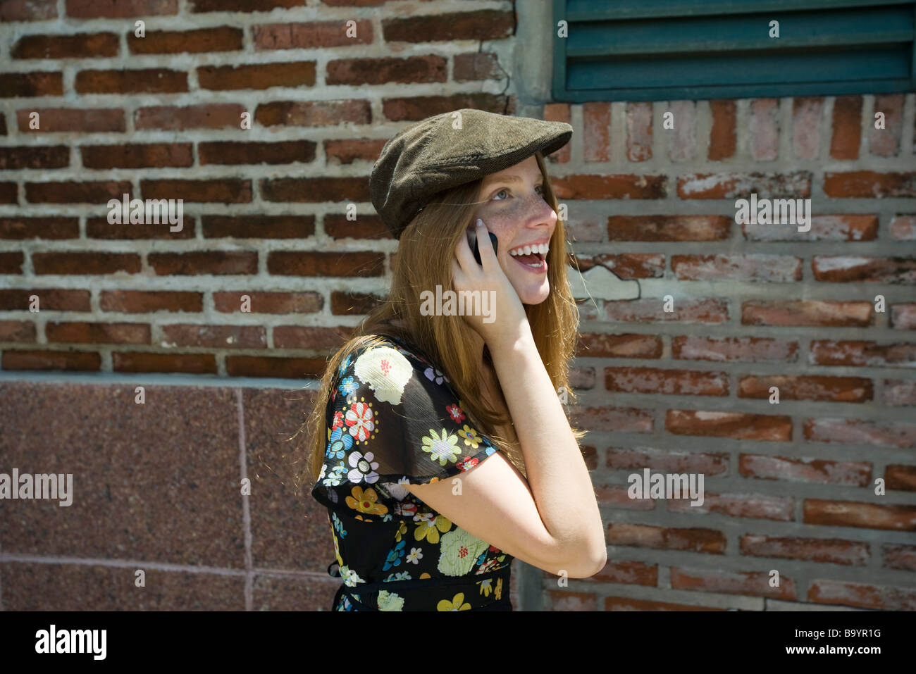 Woman wearing red floral hi-res stock photography and images - Alamy