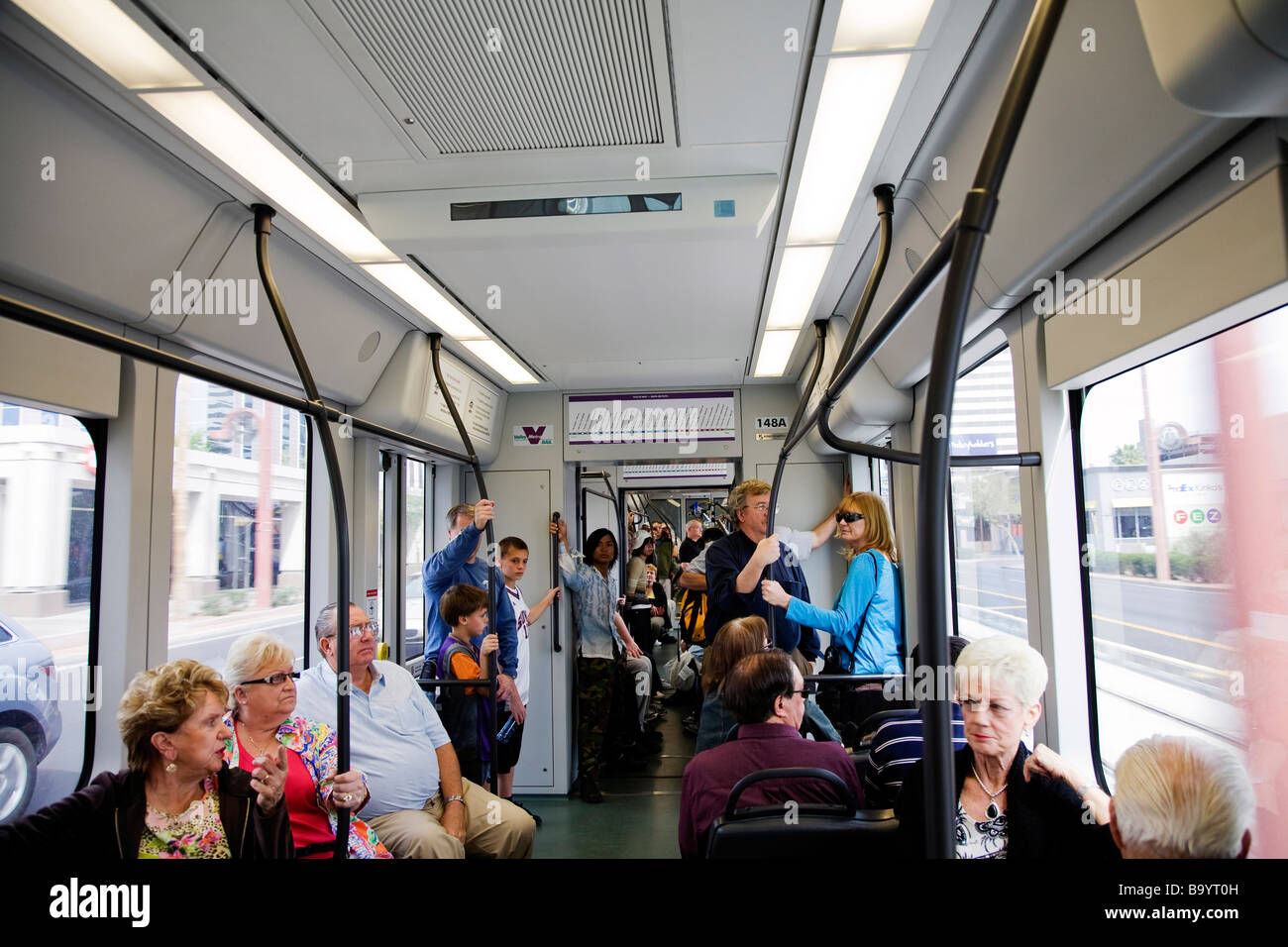 phoenix arizona metro light rail usa Stock Photo - Alamy