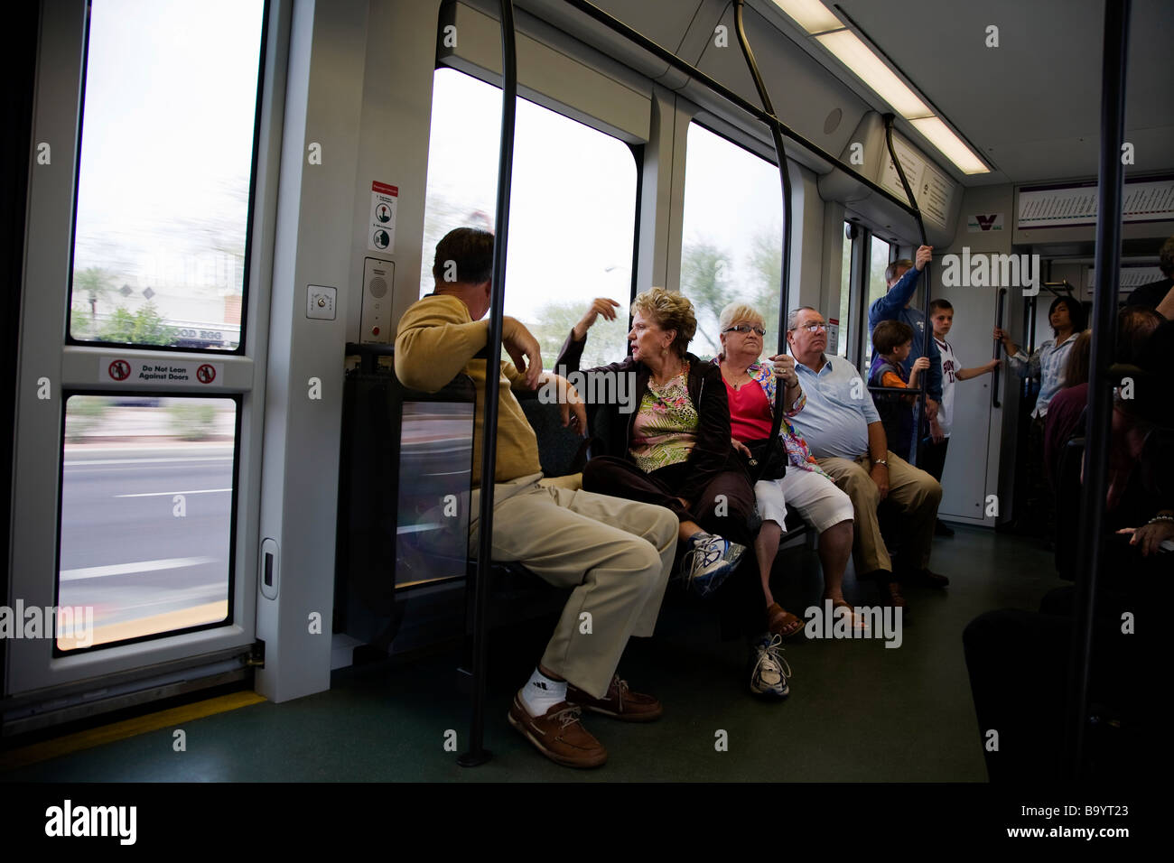 Inside light rail hi-res stock photography and images - Alamy