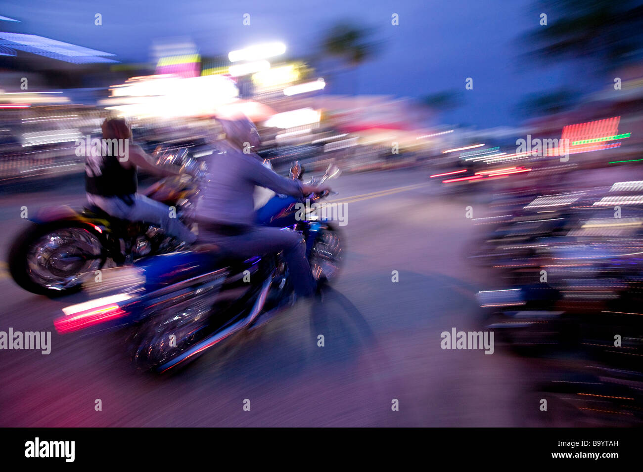Night bikers hi-res stock photography and images - Alamy