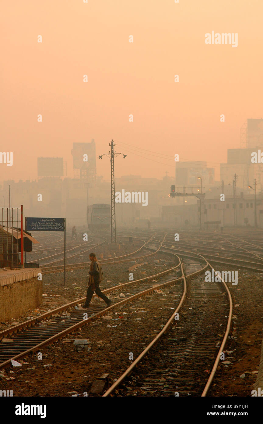 Rails egyptian train dusk crossing shunt cross crossing direction ...