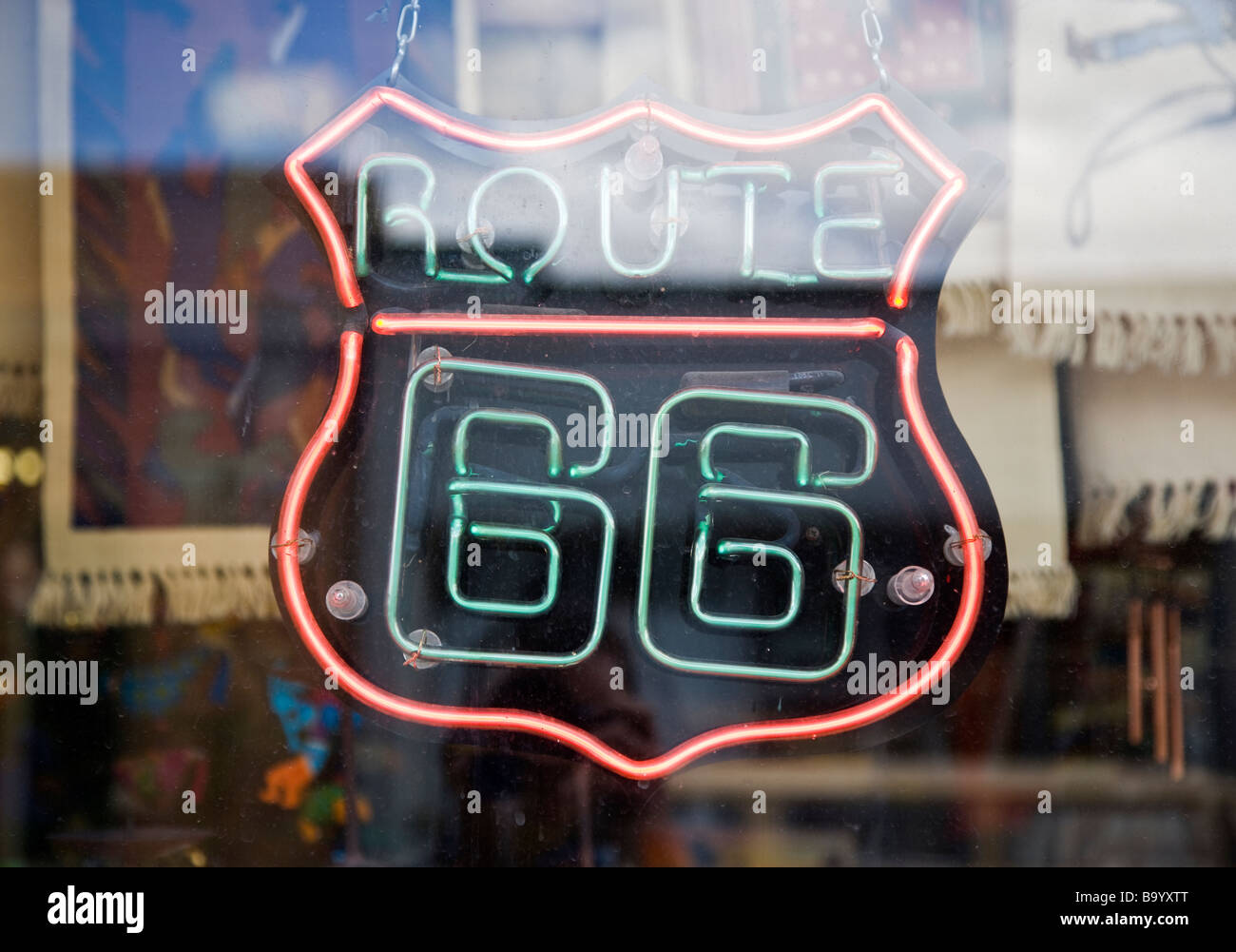 Route 66 neon sign Williams Arizona USA Stock Photo - Alamy