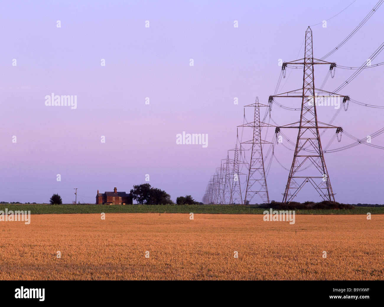 Electricity pylons norfolk hi-res stock photography and images - Alamy