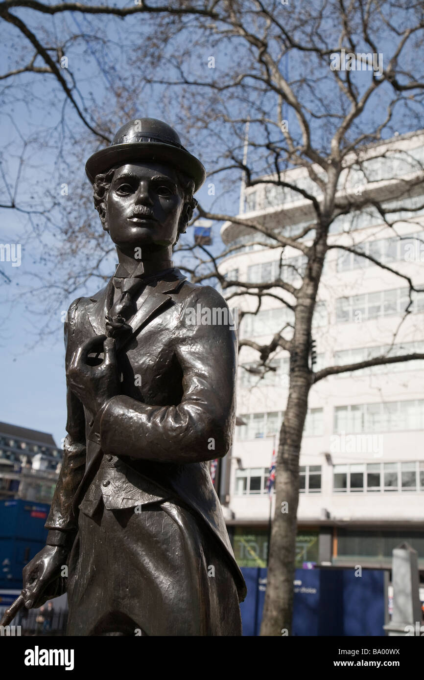 Charlie Chaplin statue Leicester Square, London Stock Photo - Alamy
