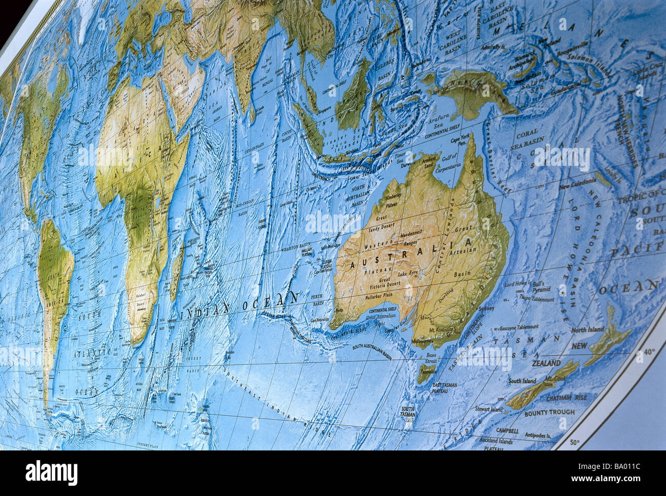 World map focus australia hi-res stock photography and images - Alamy