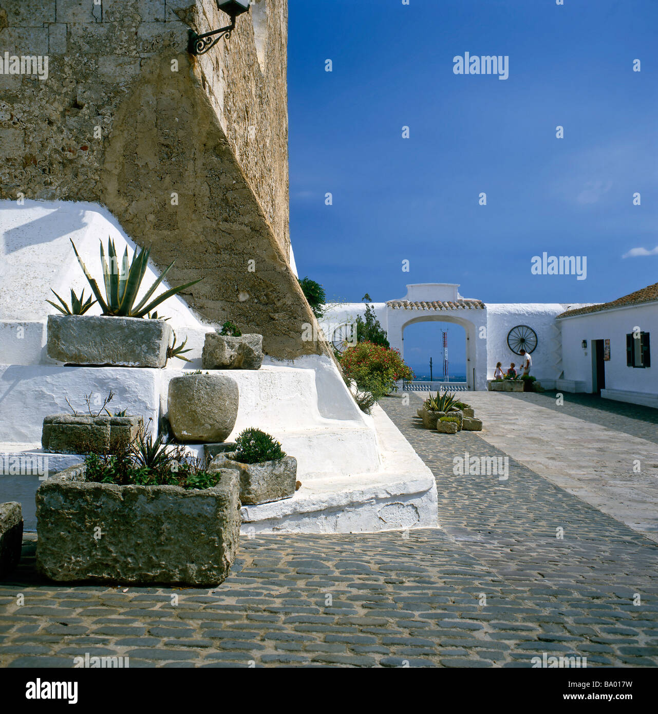 Monte Toro Menorca. Sanctuary of the El Toro Virgin cobblestone ...