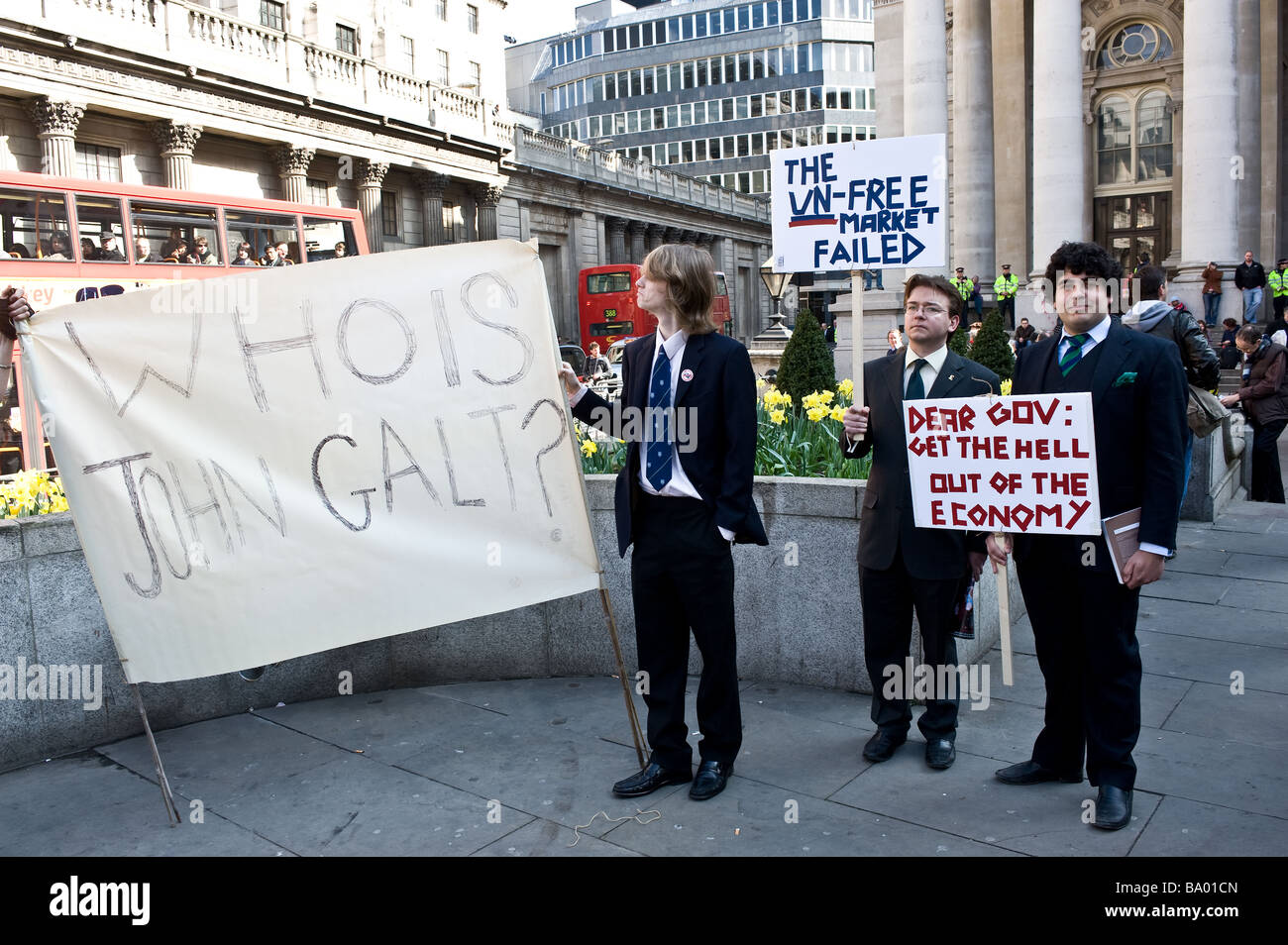 Protesters at the G20 demonstration in the City of London. Photo by ...
