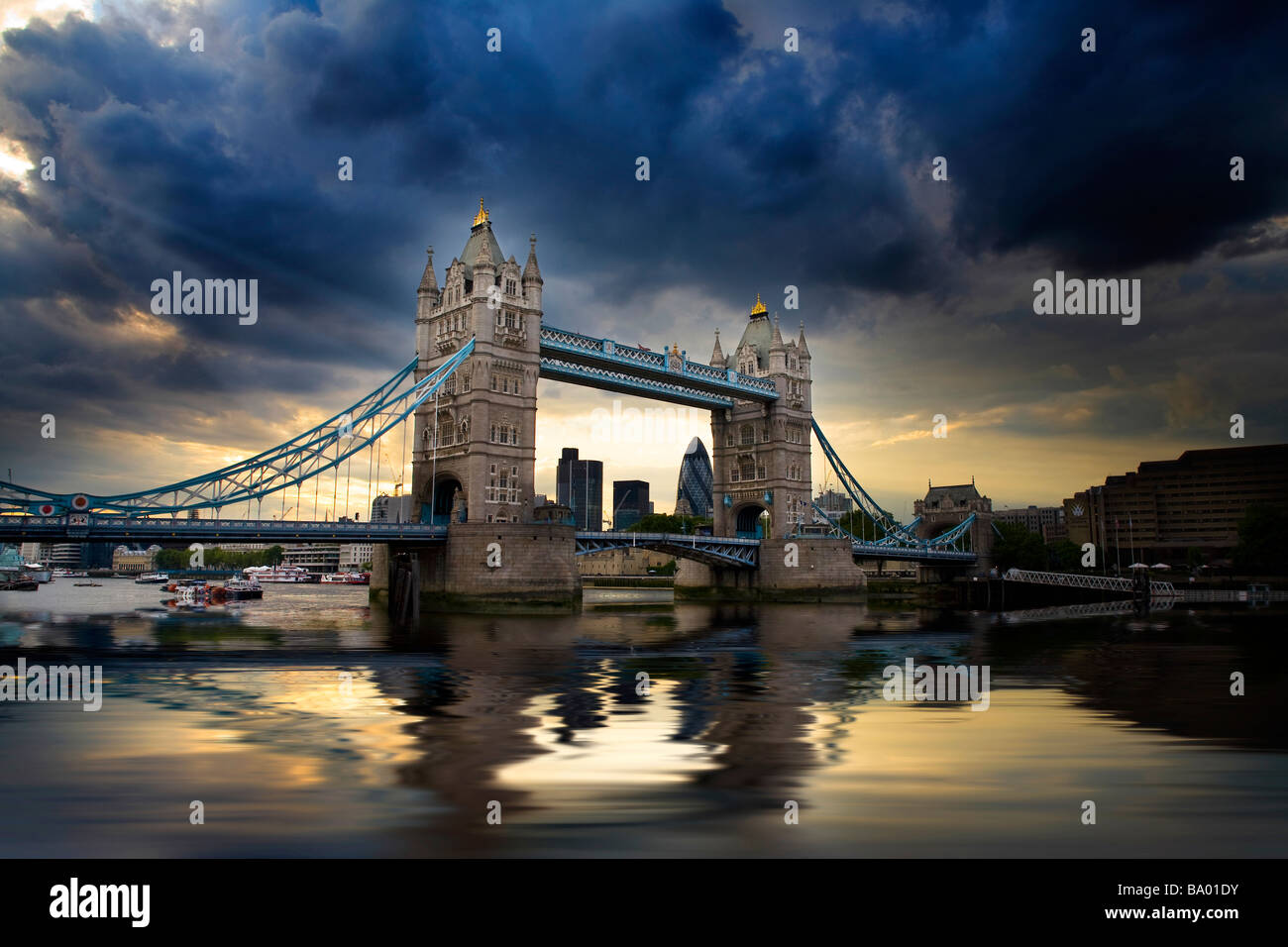Photoshop Enhanced Photograph of Tower Bridge London UK Stock Photo - Alamy