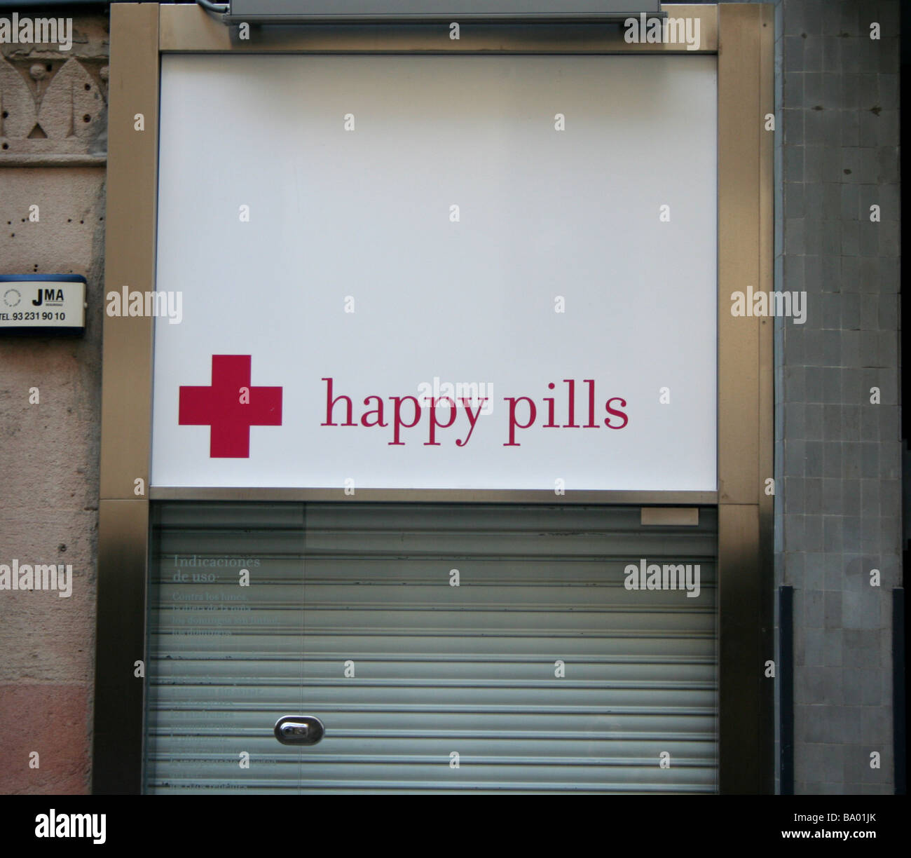 Happy Pills Sign Stock Photo - Alamy